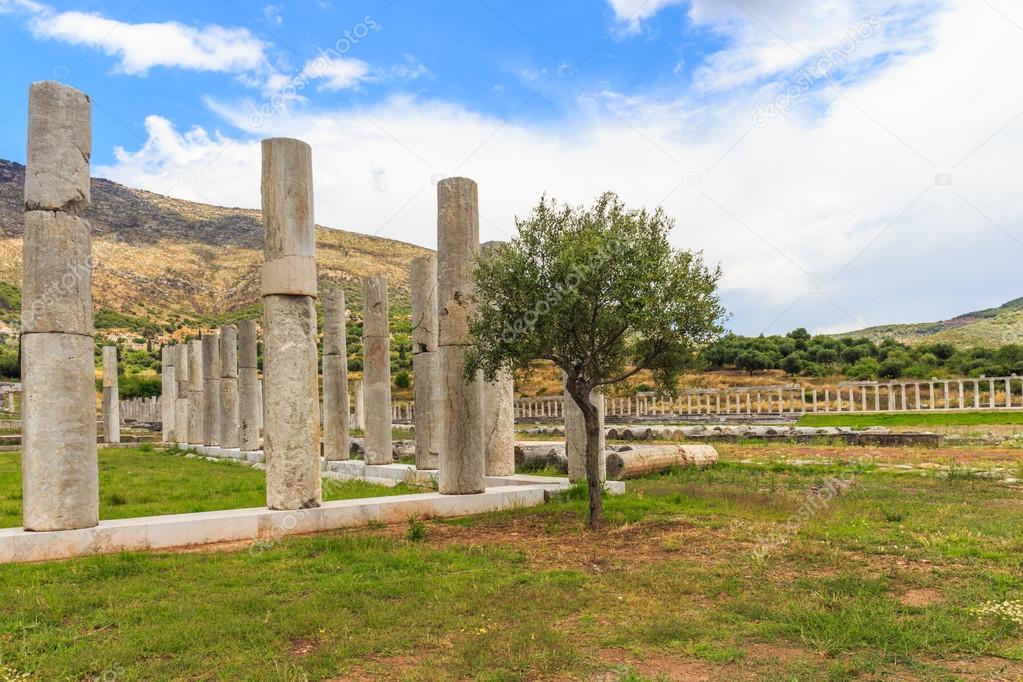 Collonade of gymnasium in Ancient Messina — Stock Photo © elgreko #76141759