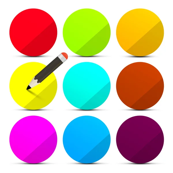 Colorful Vector Empty Circle Stickers - Labels Set on Transparent ...