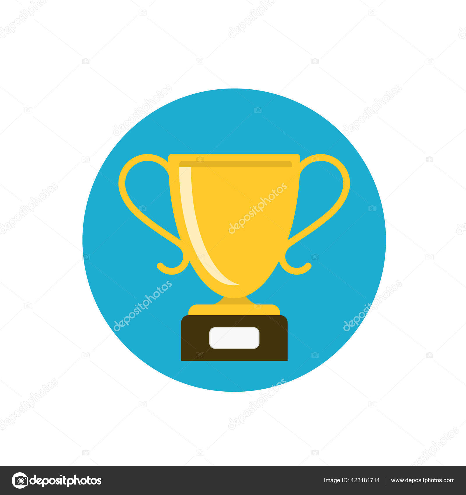 Gold Cup Vector Flat Design Symbol Stock Vector by ©mejn 423181714