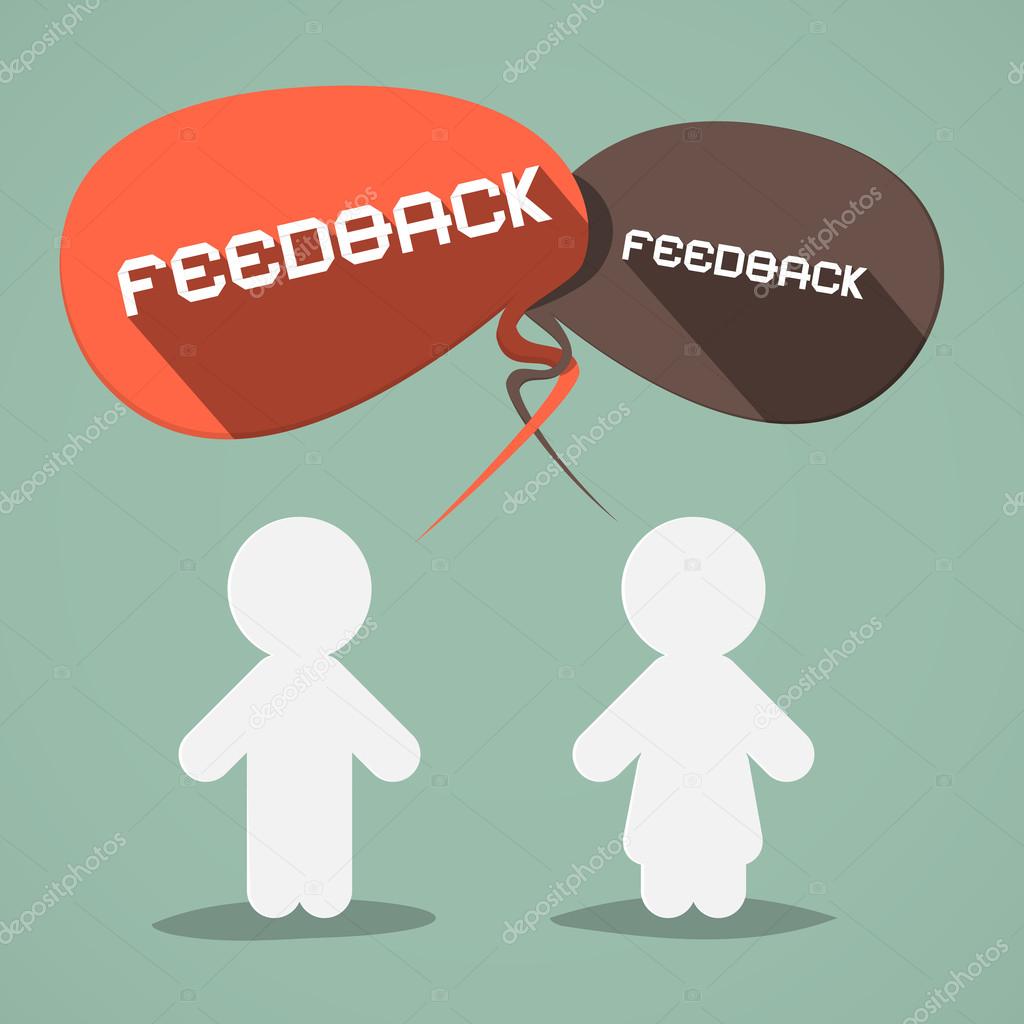 Feedback Vector Flat Design Symbol with Paper People Stock Vector Image ...