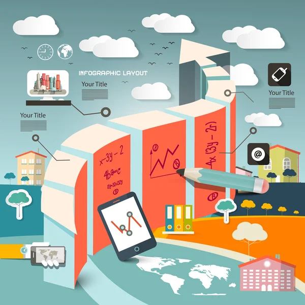 Housing Infographics. Vector Infographic Layout with Abstract Shapes ...