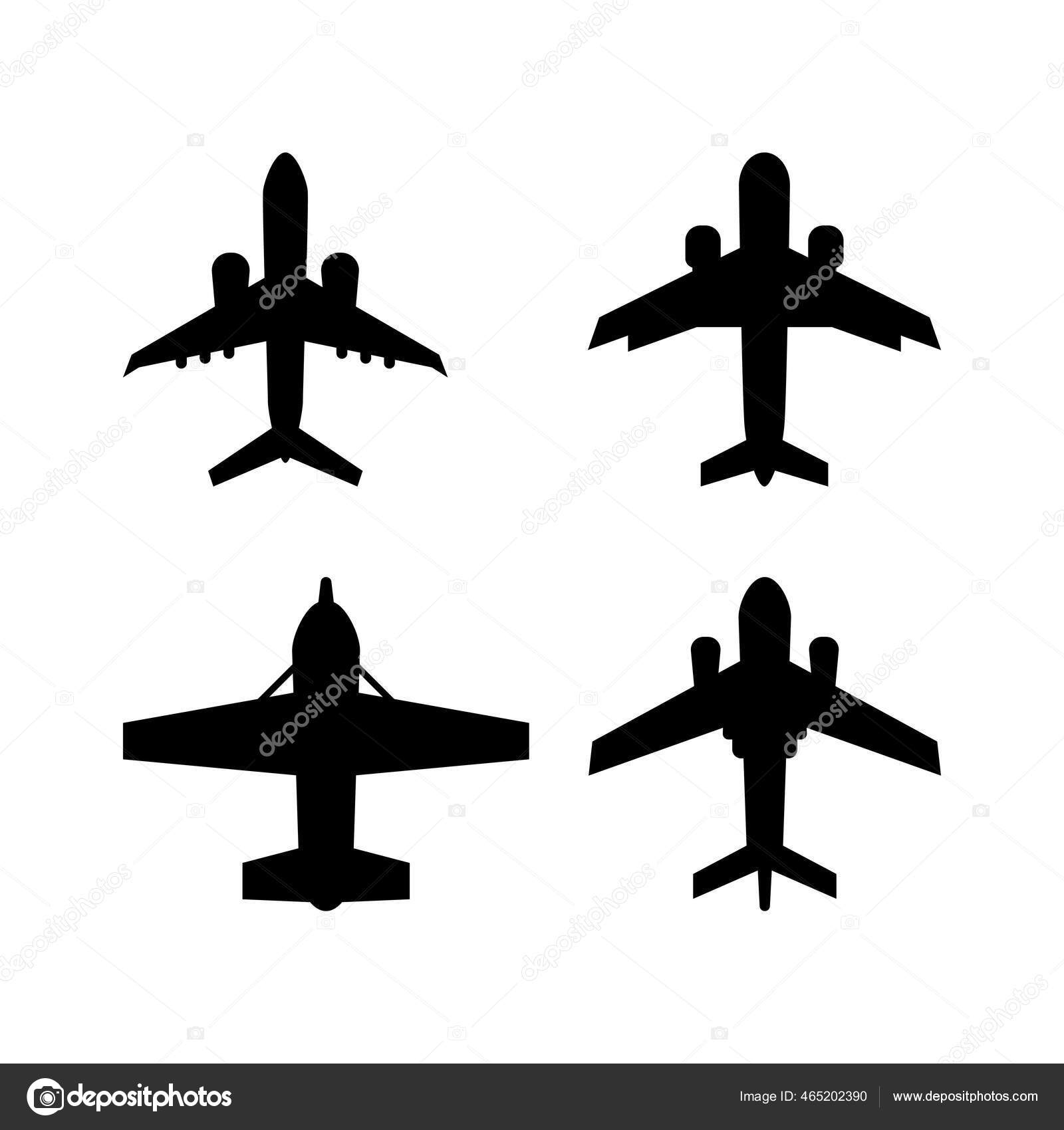 Airplane Icon White Background Vector Illustration White Isolated ...