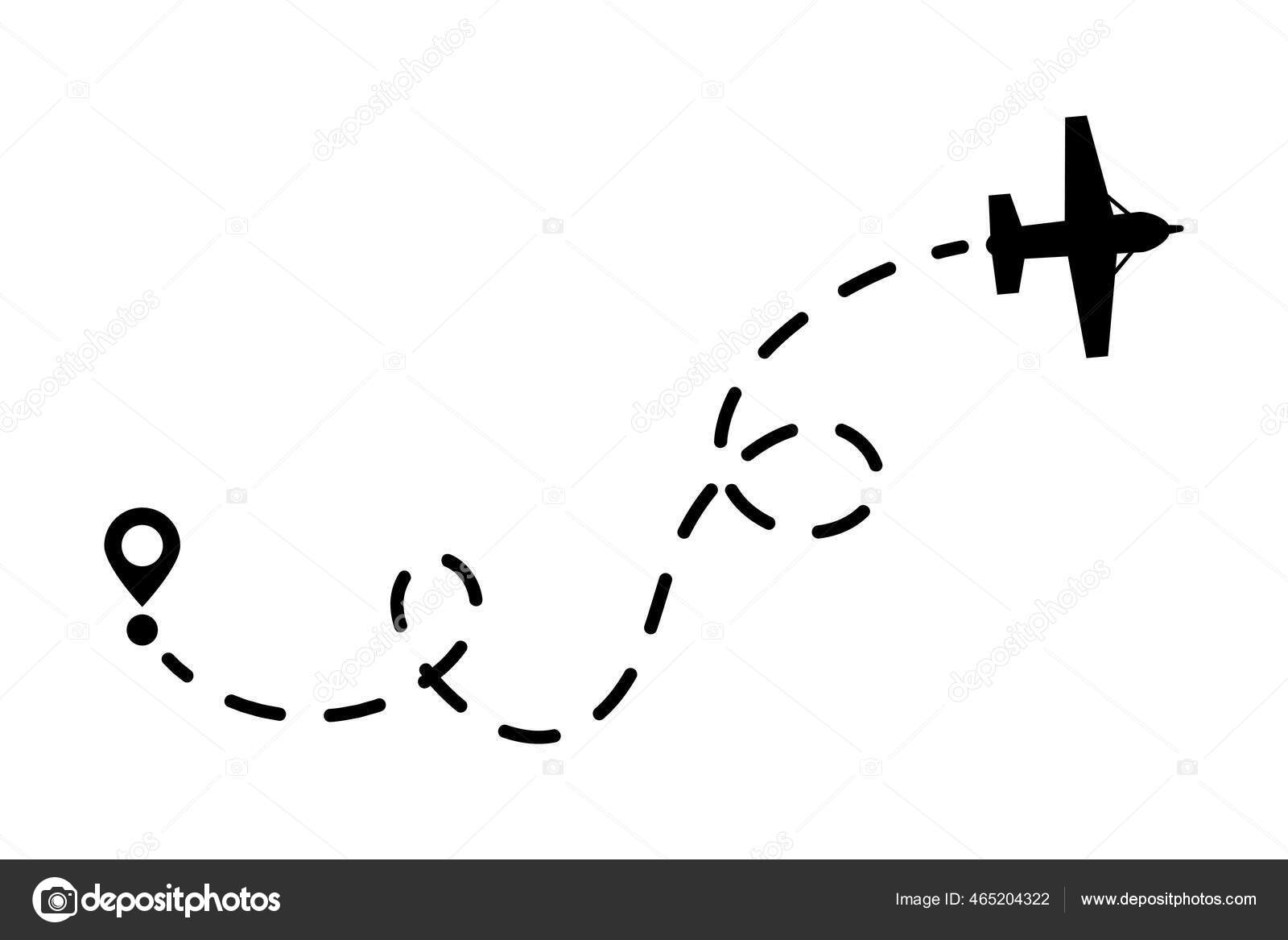Airplane Its Trail White Background Vector Illustration Stock Vector by ...