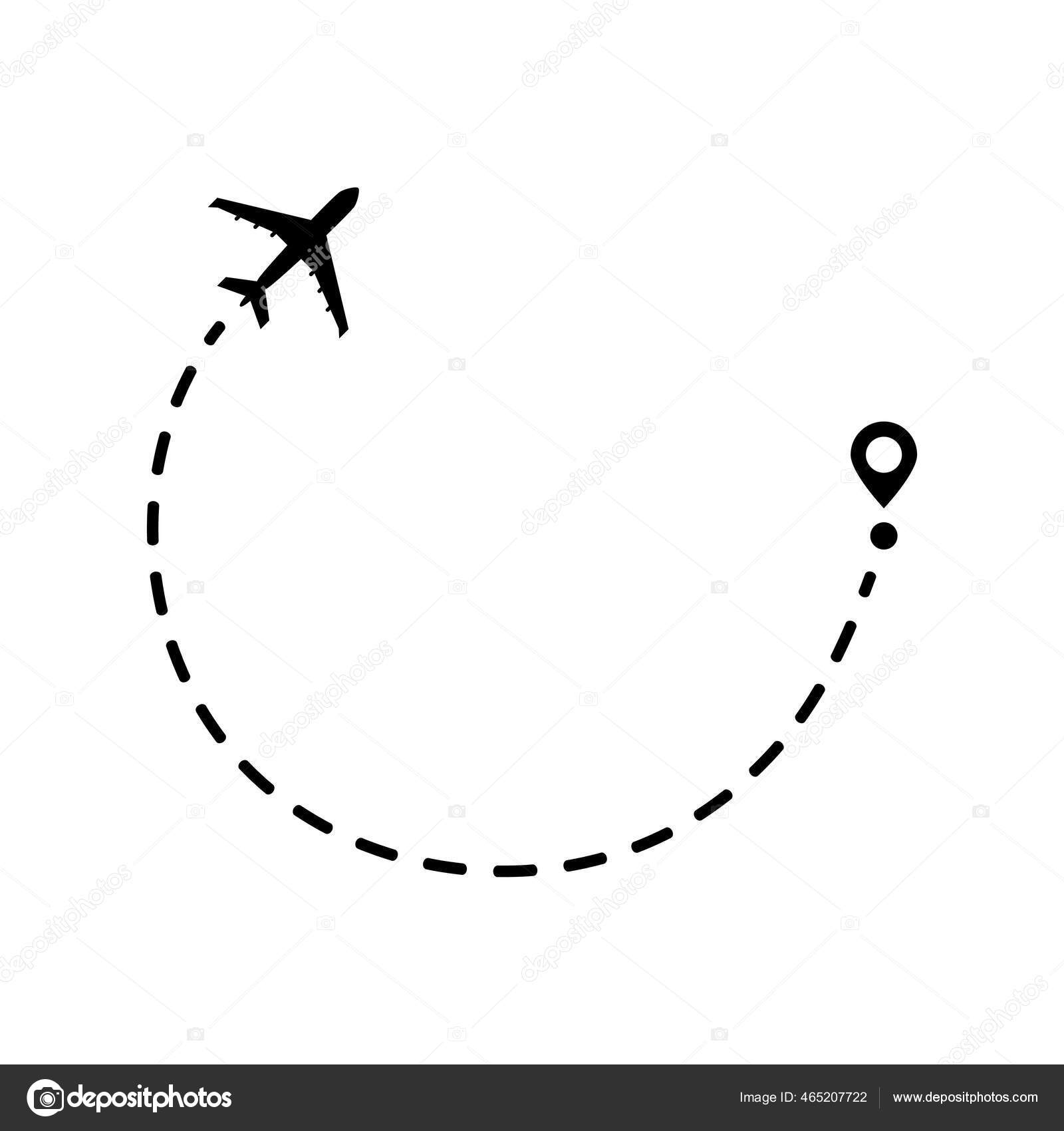 Airplane Its Trail White Background Vector Illustration Stock Vector by ...