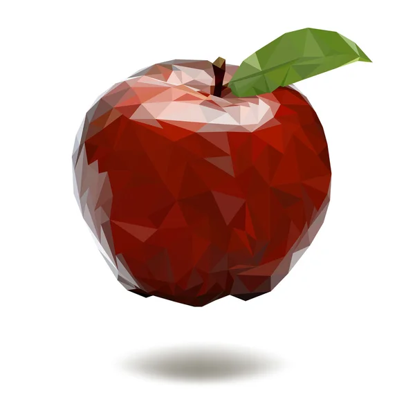 Vector Red Apple Low Poly Triangular Style Stock Vector Image by ...