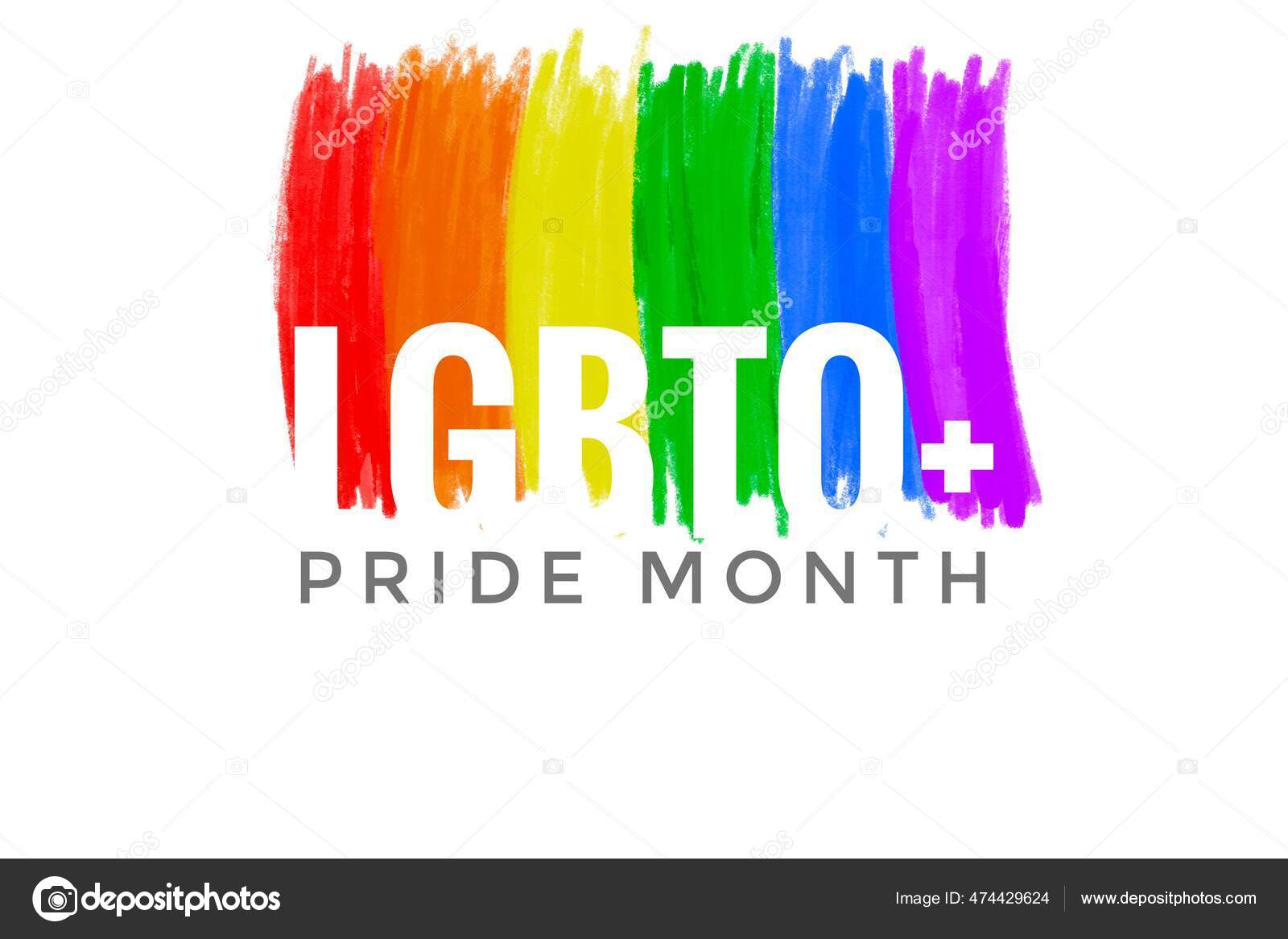 Drawing Rainbow Colours Texts 'Lgbtq Pride Month' Concept Lgbtq ...