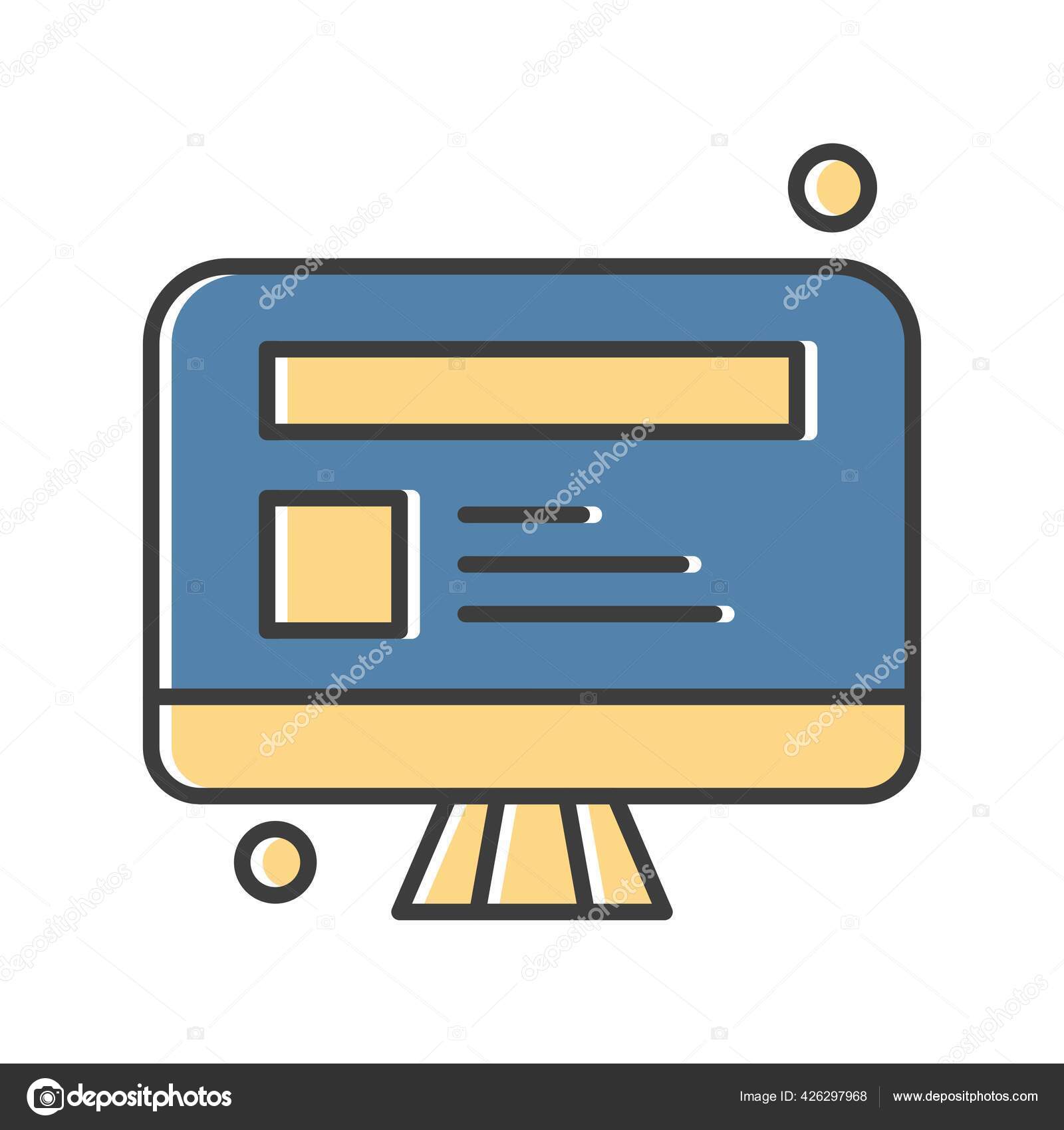 Vector Lcd Monitor Icon Digital Image Stock Vector by ©Vectorvalley ...