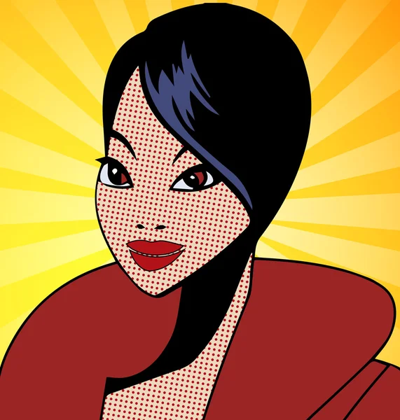 199 Asian pop art woman Vector Images | Depositphotos