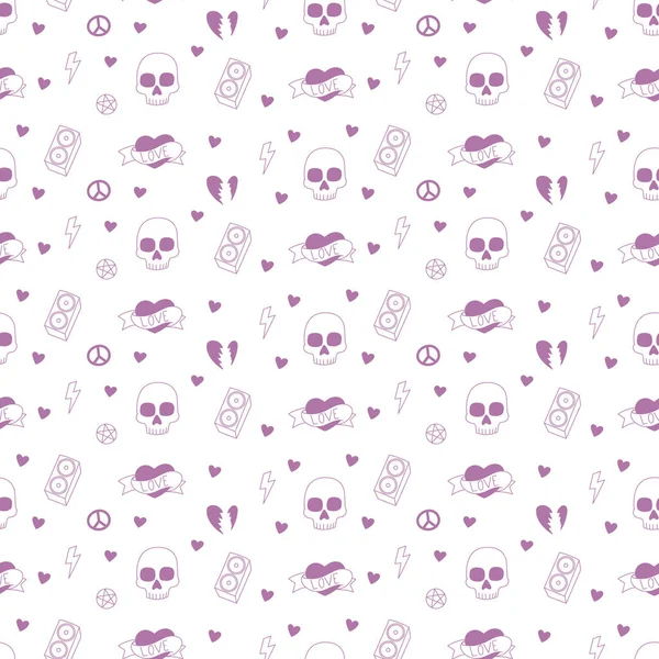 Girly Skull Pattern Wallpaper