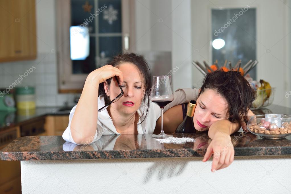 Two drunk women — Stock Photo © cwzahner #61149895