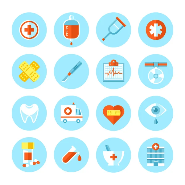 Set of flat vector medical icons. — Stock Vector © painterr #52327995
