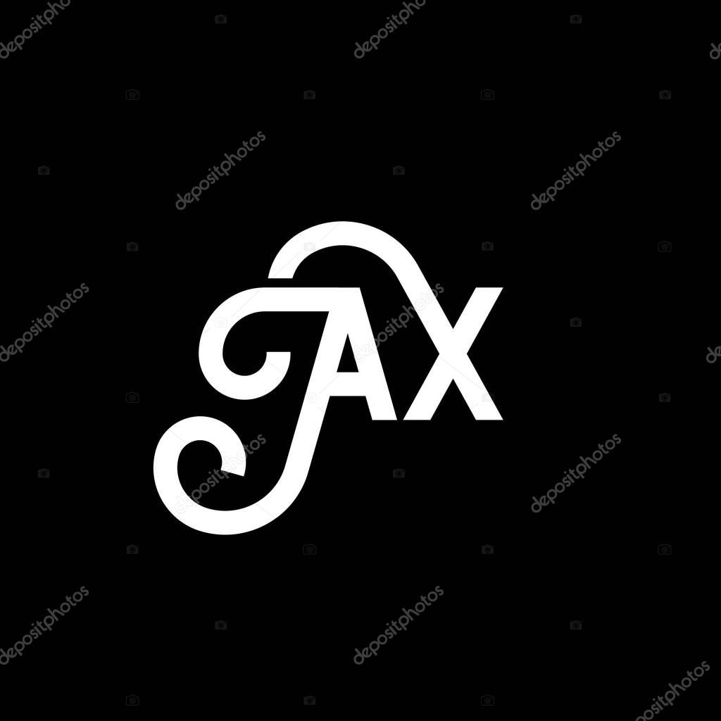 Dise o del logotipo de la letra AX sobre fondo negro. AX iniciales creativas letra logo concepto ...