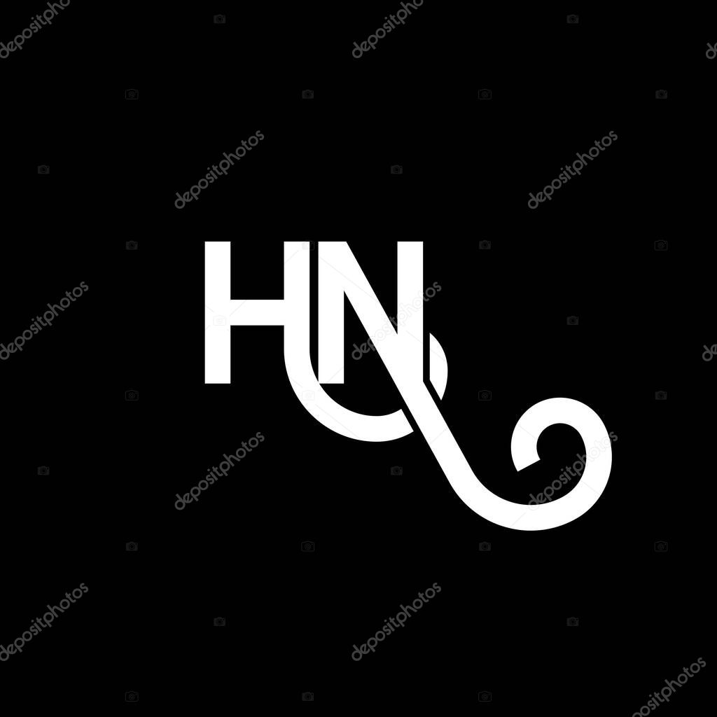 Dise o del logotipo de la letra HN sobre fondo negro. HN iniciales creativas letra logo concepto ...