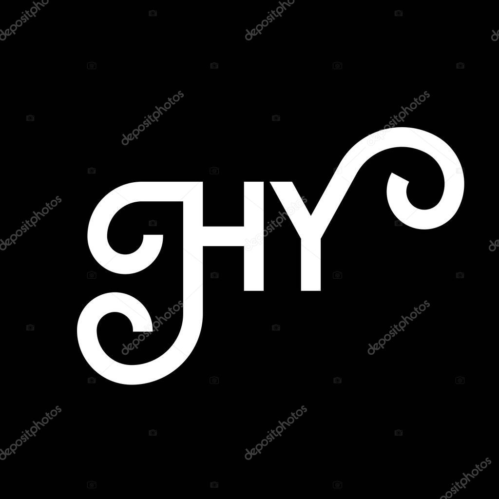 Dise o del logotipo de la letra HY sobre fondo negro. HY iniciales ...