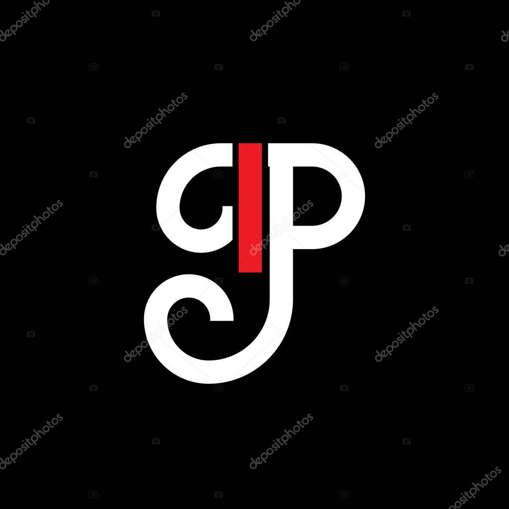 Dise o del logotipo de la letra IP sobre fondo negro. IP iniciales creativas letra logo concepto ...