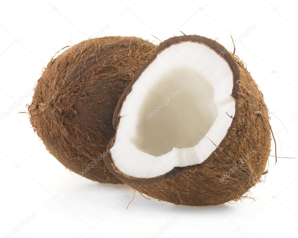 Coconut cut in half Stock Photo by ©ulkan 101805168