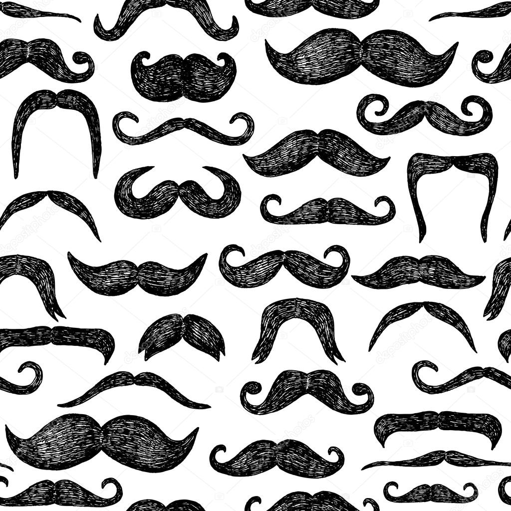 Mustaches seamless pattern. Stock Vector by ©olgamilagros 119336242