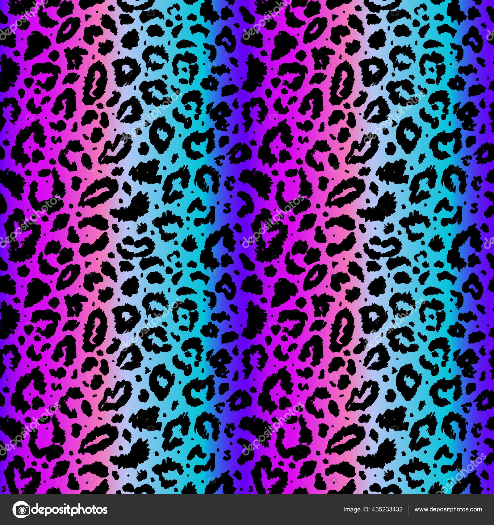 Vector seamless pattern with colored leopard print. Animal print ... Vector seamless pattern with colored leopard print. Animal print ...