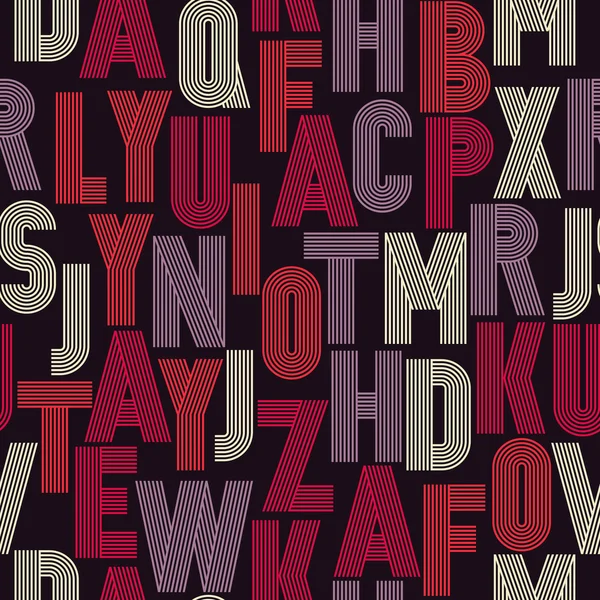 Stripes funky fonts seamless pattern. Stock Vector Image by ...