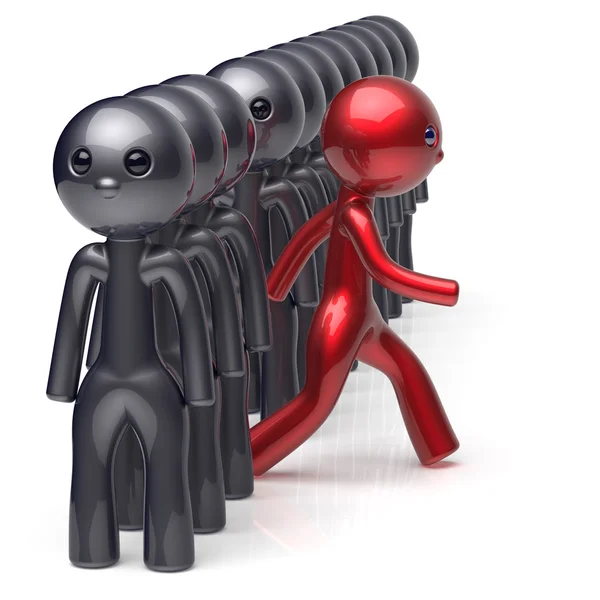 Different people character stand out from the crowd icon — Stock Photo ... Different people character stand out from the crowd icon — Stock Photo ...