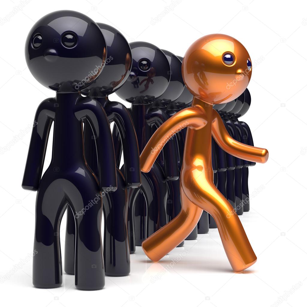 Different people character stand out from the crowd icon — Stock Photo ... Different people character stand out from the crowd icon — Stock Photo ...