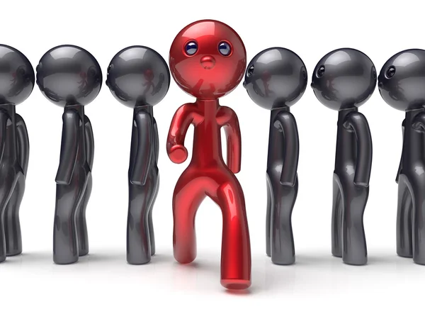 Individuality character stand out from the crowd man stylized Stock ...