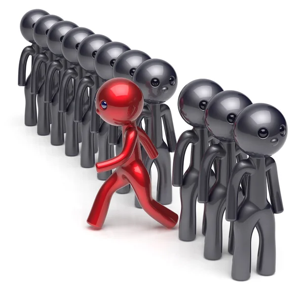 Different people stand out from crowd individuality character — Stock ... Different people stand out from crowd individuality character — Stock ...