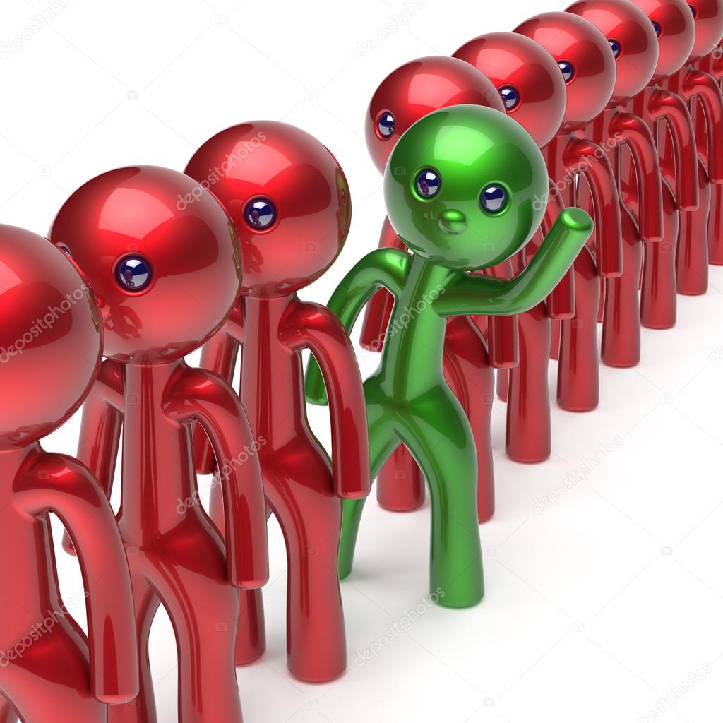 Man different people character stand out from the crowd icon — Stock ... Man different people character stand out from the crowd icon — Stock ...