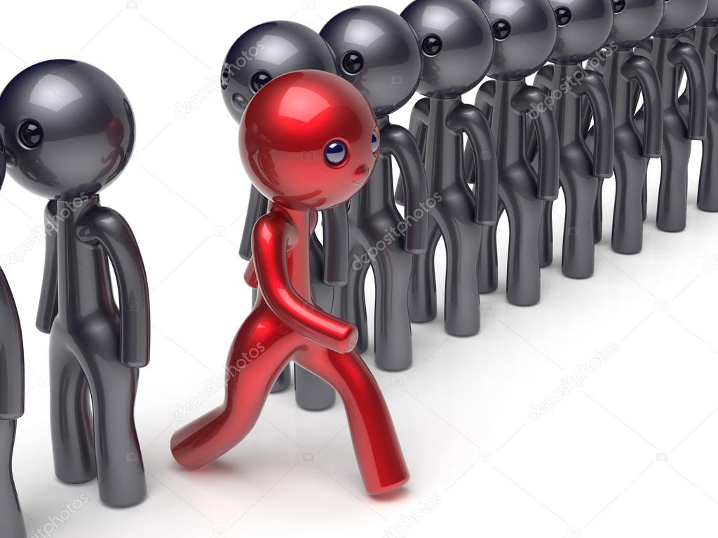 Different people stand out from crowd individuality character Stock ... Different people stand out from crowd individuality character Stock ...