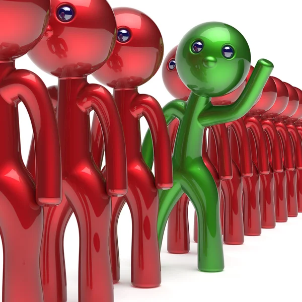 Individuality character stand out from the crowd man stylized Stock ...