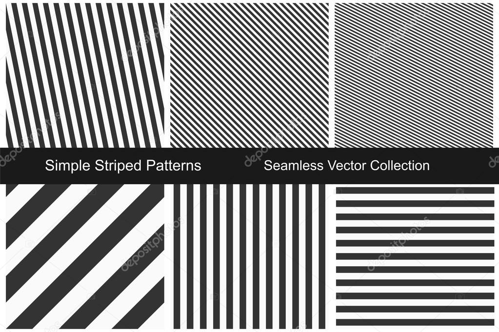 Patrones a rayas. Colección de vectores sin costura. 2023