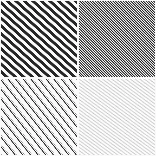 Set of seamless patterns, straight stripes, black and white texture. Vector backgrounds Stock ...