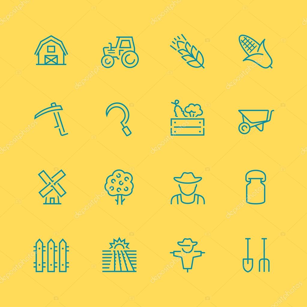 Farm icon set Stock Vector by ©greyj 67126641