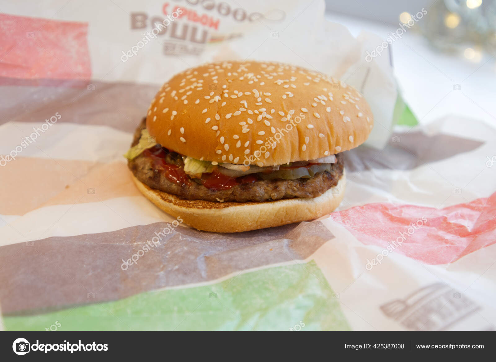 Whopper sandwich from Burger King, selective focus – Stock Editorial ...