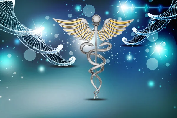 Dna and caduceus sign Stock Photo by ©cuteimage1 56195117