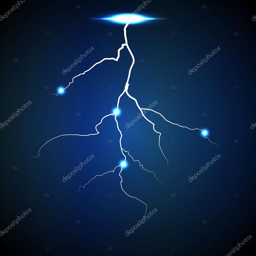 Vector abstract blue lightning flash. 5 Stock Vector by ©zozu 71547255