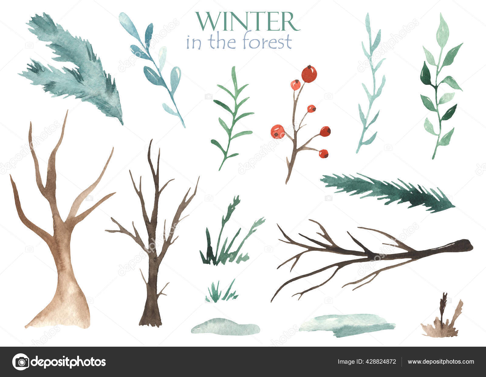 Winter Tree Branch Clip Art