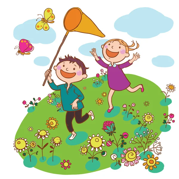 Stick figure kids Vector Art Stock Images | Depositphotos