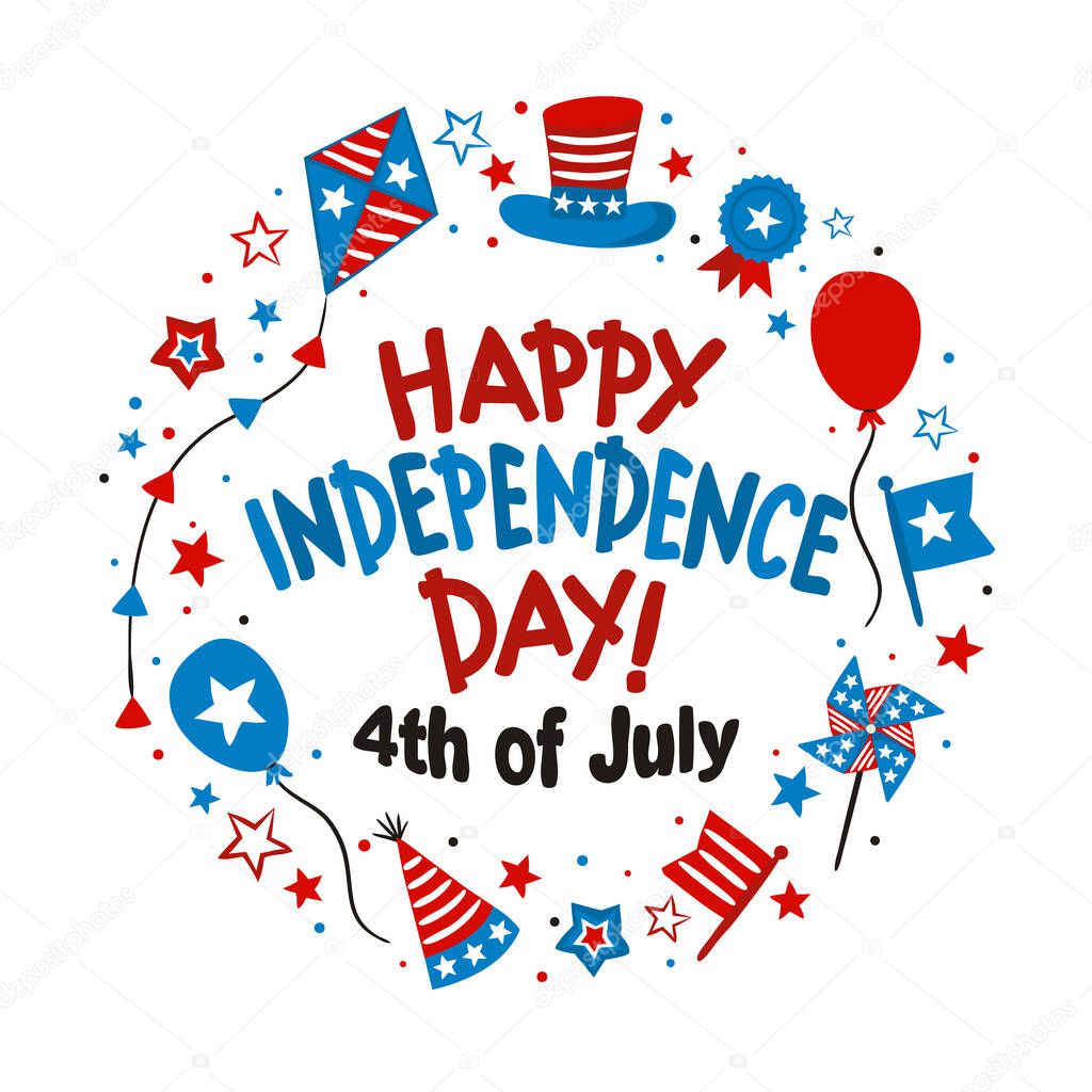 Feliz Día de la Independencia. Lettering for Independence Day of the ...