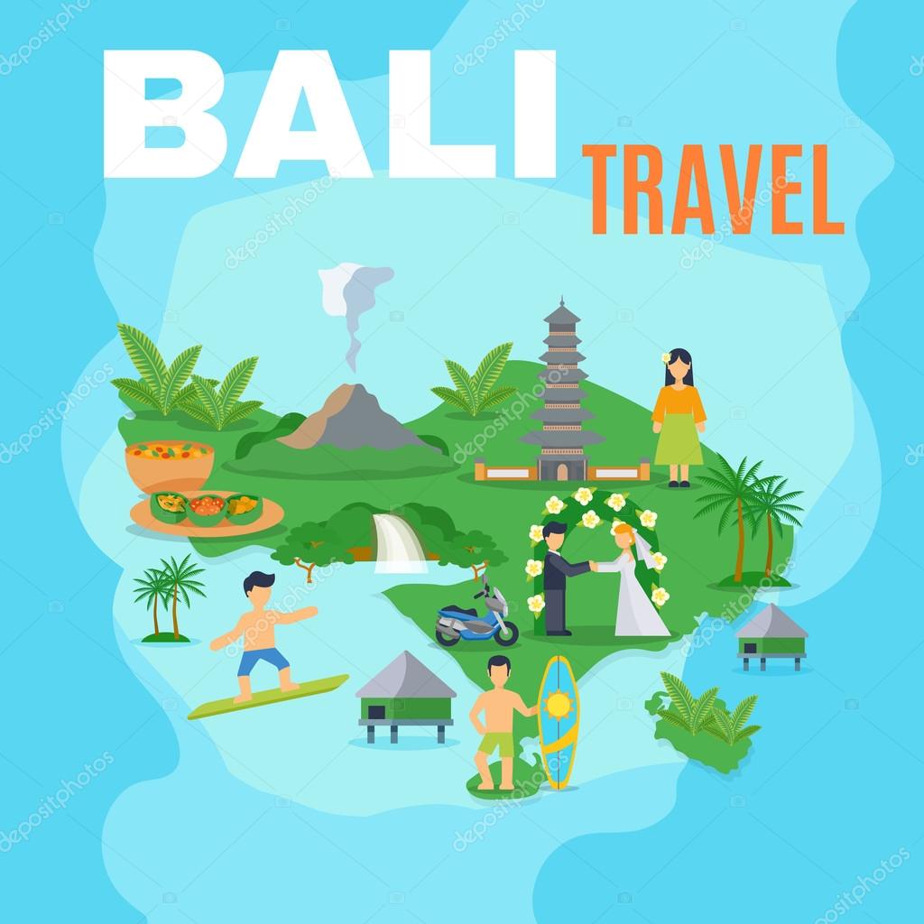 Background Map Bali Travel Stock Vector Image by ©macrovector #103423854