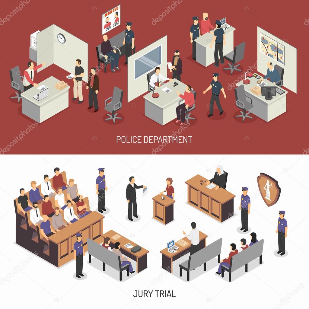 Law System Isometric Horizontal Banners — Stock Vector © macrovector ... Law System Isometric Horizontal Banners — Stock Vector © macrovector ...