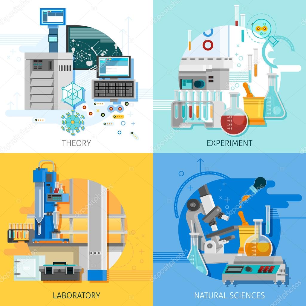 Science Equipment 2x2 Design Concept Stock Vector by ©macrovector 115971888
