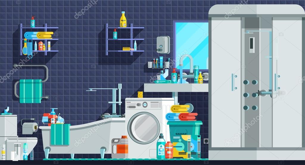 Hygiene Icons Orthogonal Flat Composition Stock Vector Image by ...