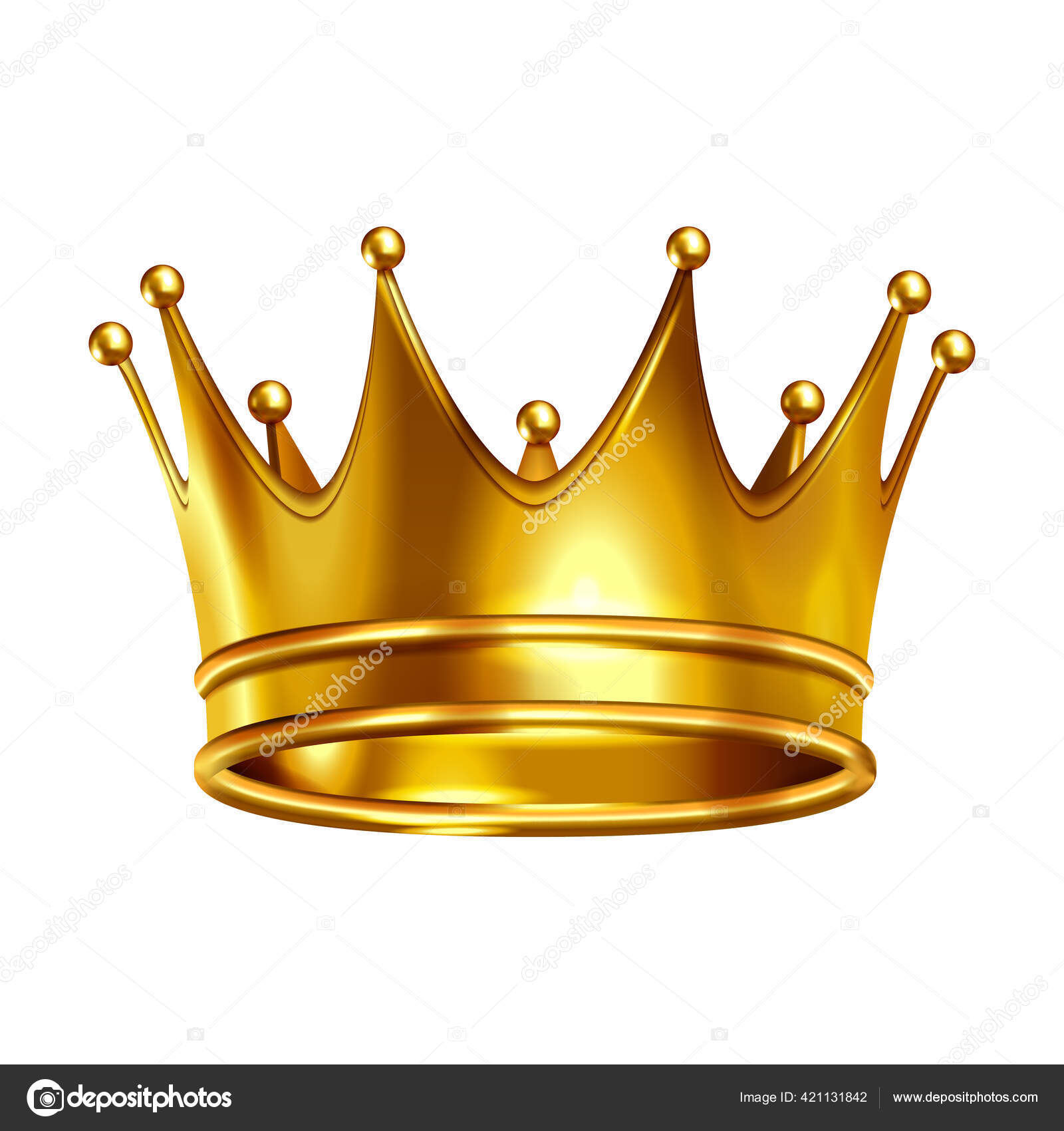 Classic Crown Realistic Composition Stock Vector Image by ©macrovector ...