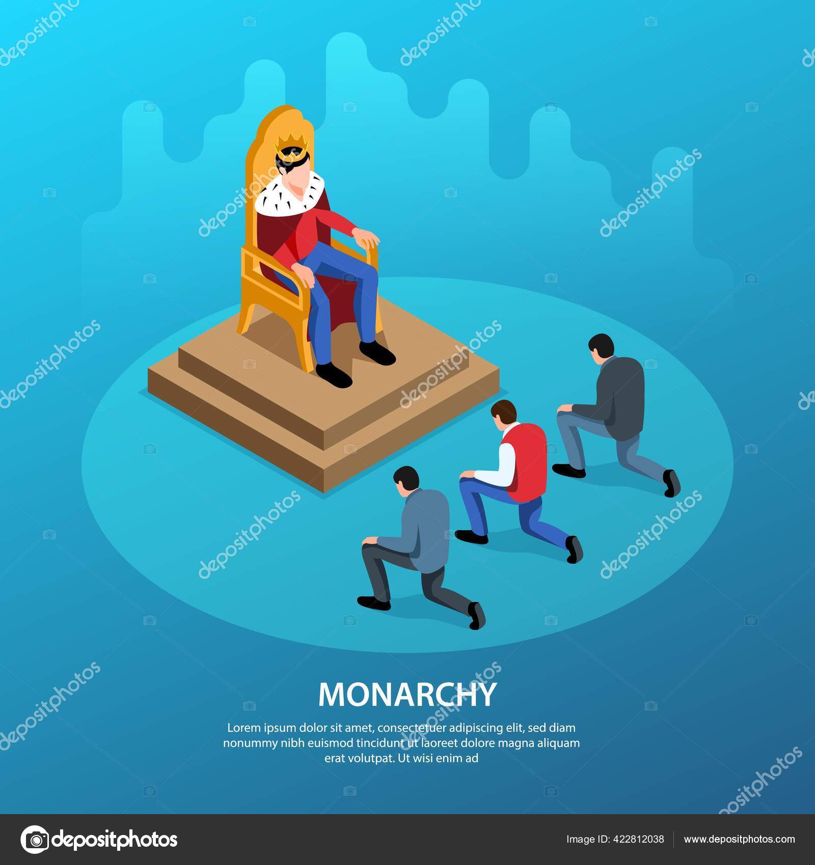 Monarchy System Isometric Background Stock Vector Image by ©macrovector ...