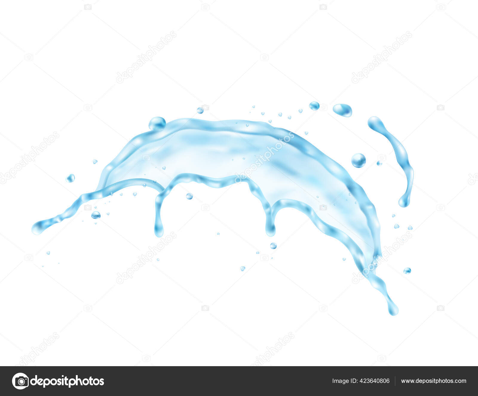 Water Splash Droplets Composition Stock Vector by ©macrovector 423640806