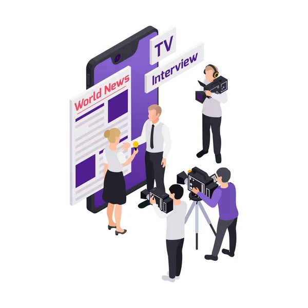 Tv interview vector Vector Art Stock Images | Depositphotos