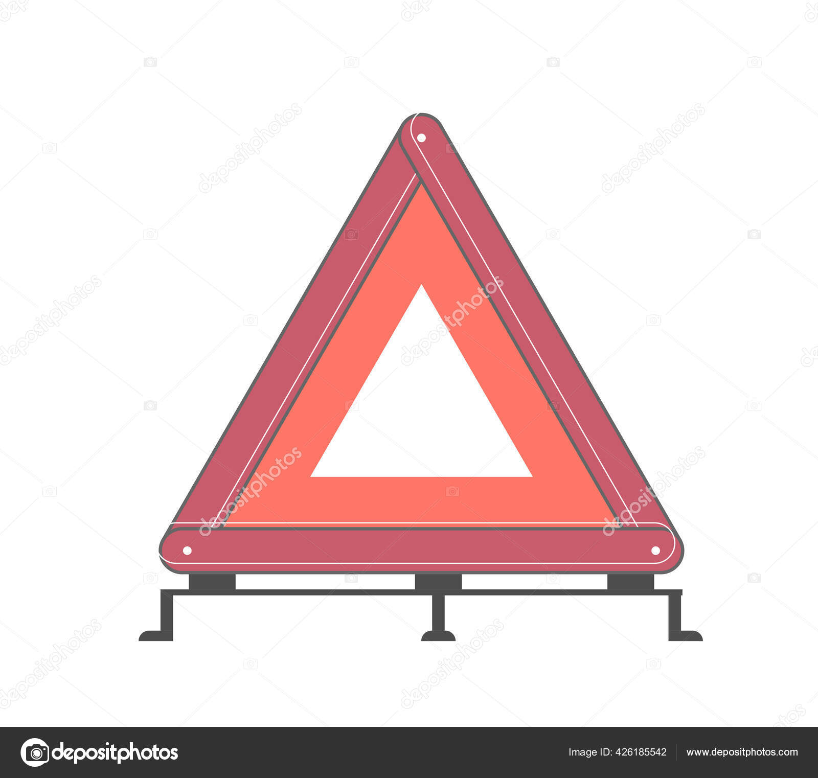 Warning Reflective Sign Composition Stock Vector by ©macrovector 426185542
