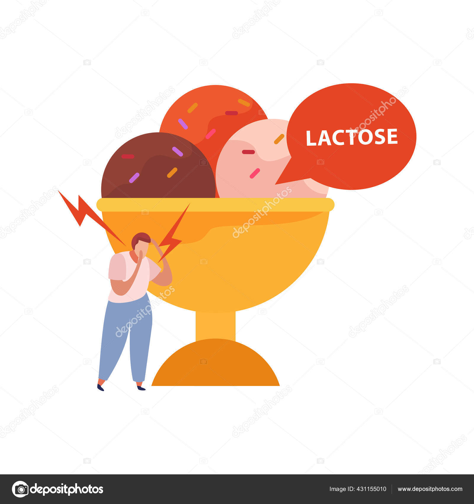 Lactose Intolerance Cartoon