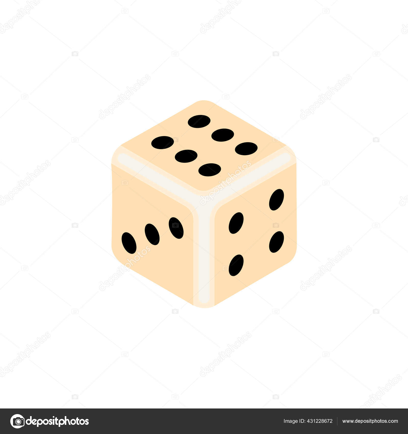 Gaming Dice Isometric Composition Stock Vector by ©macrovector 431228672